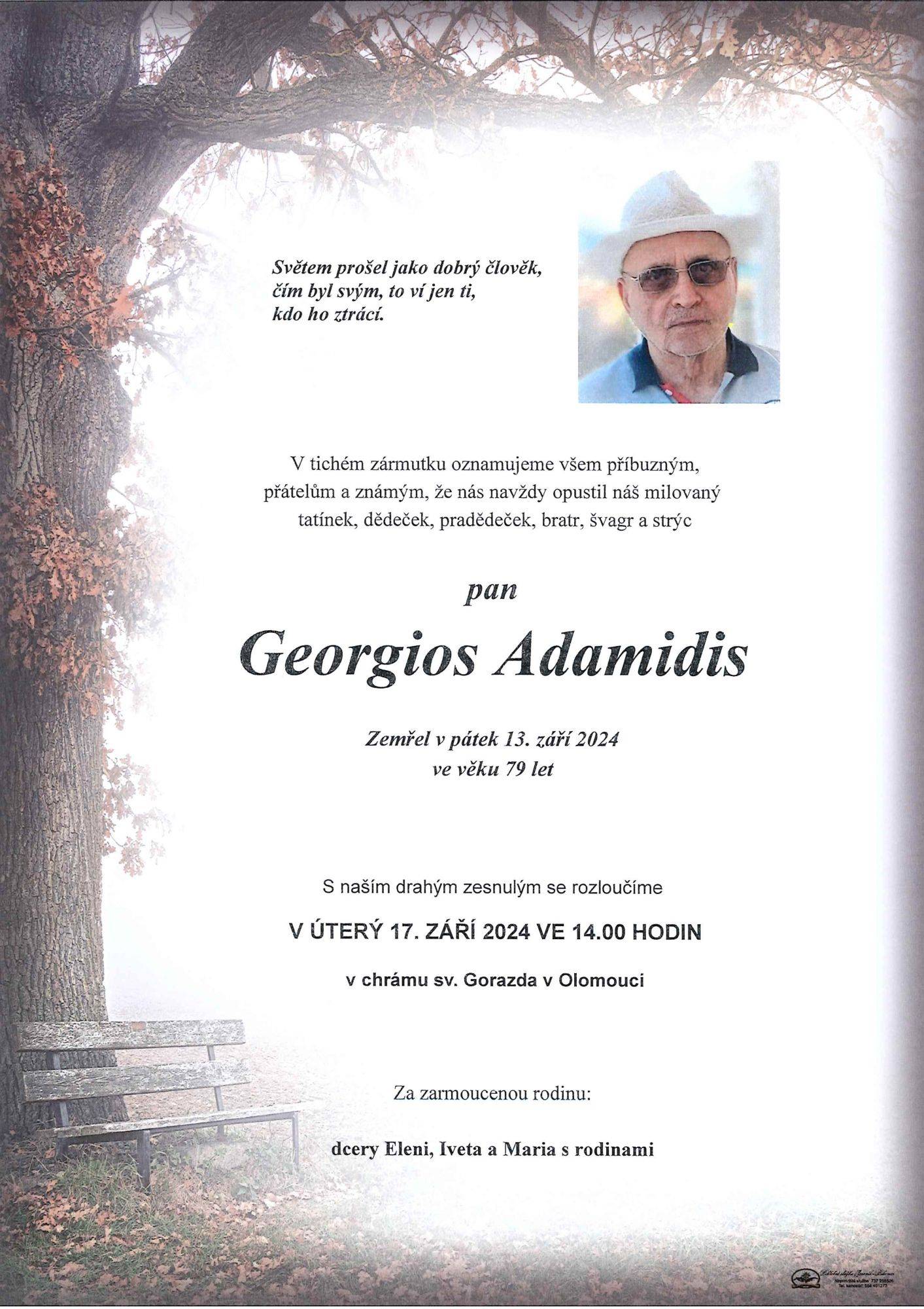 Smuteční oznámení | Pohřební služba Jeseník