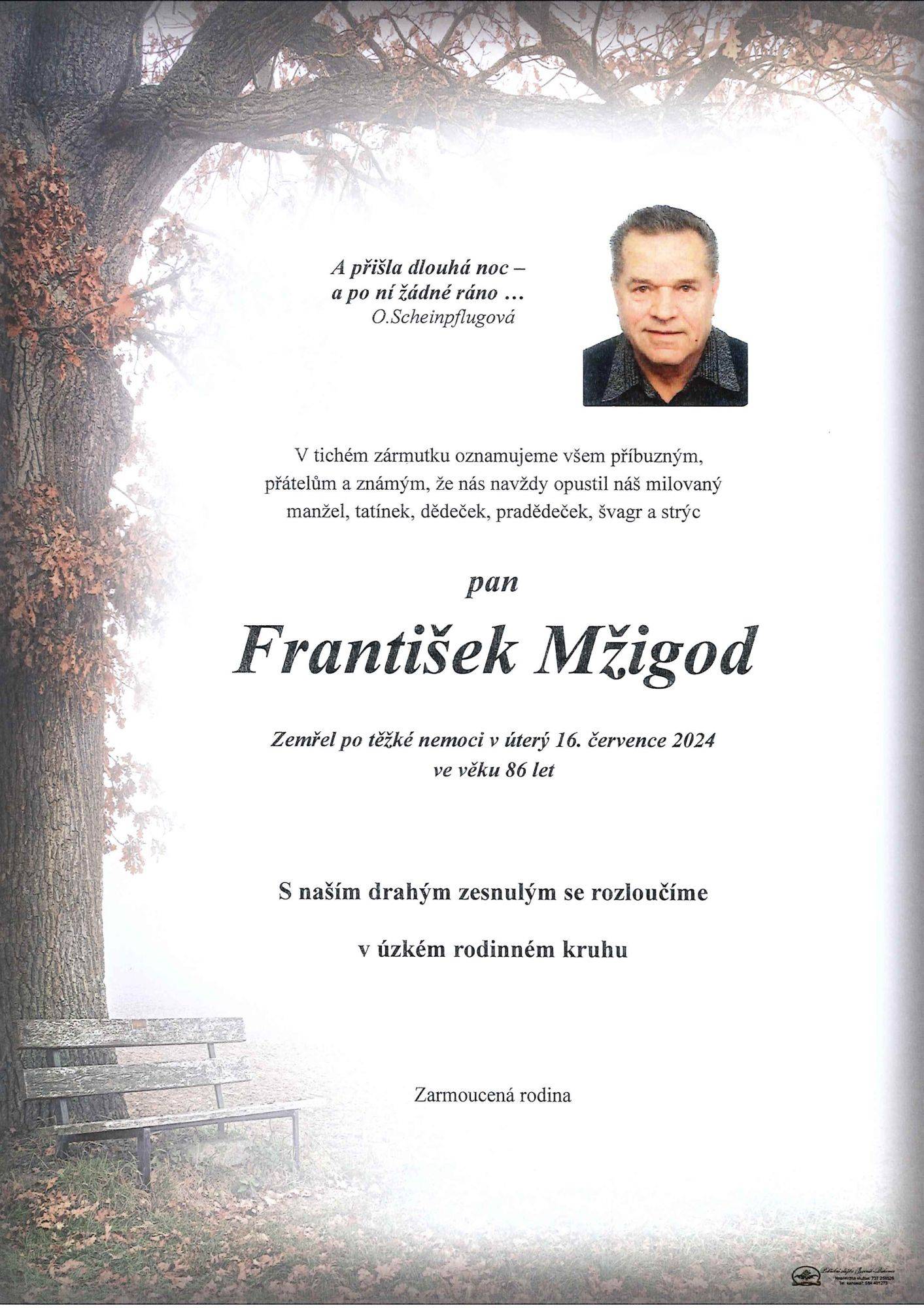 Smuteční oznámení | Pohřební služba Jeseník