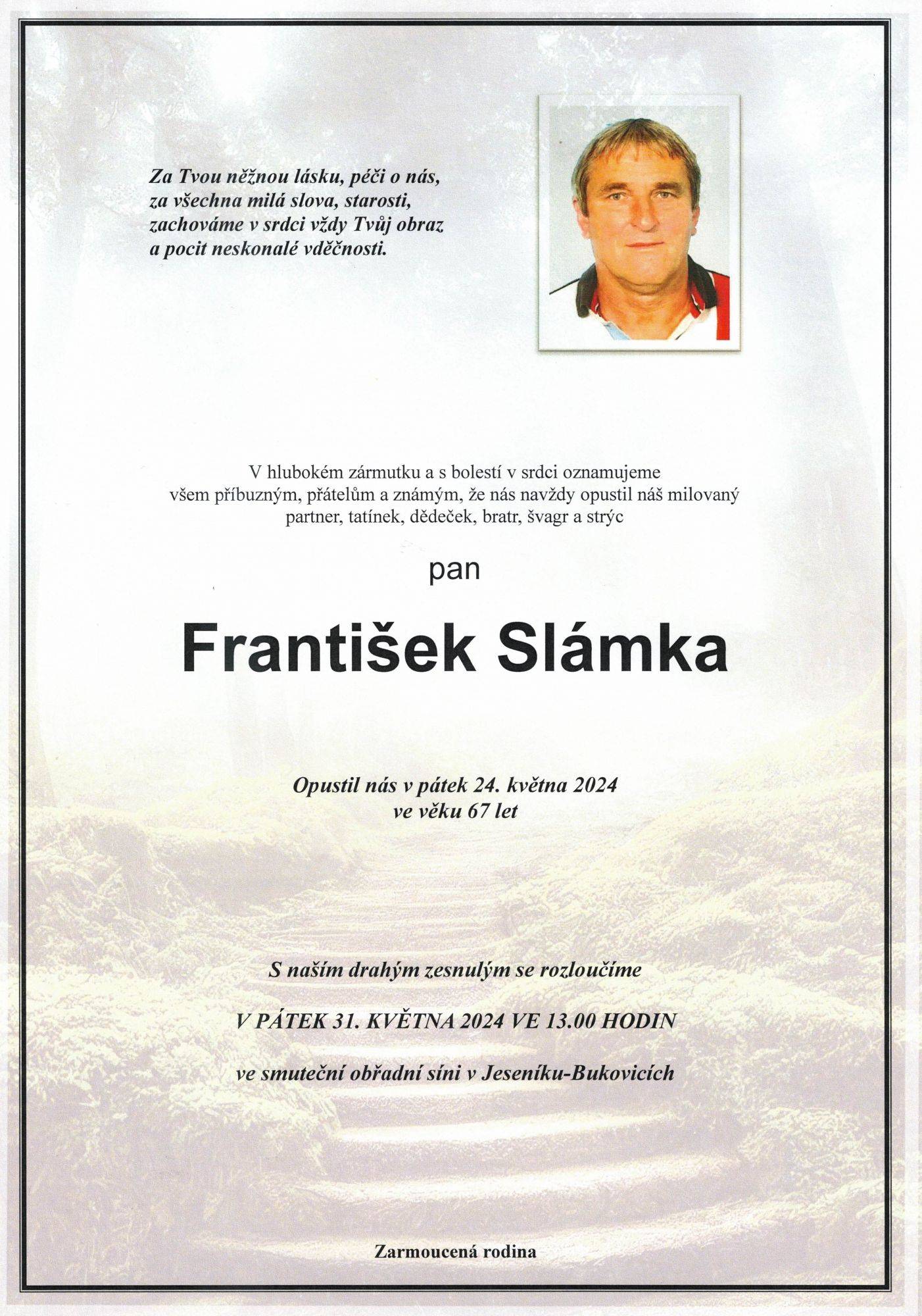 Smuteční oznámení | Pohřební služba Jeseník