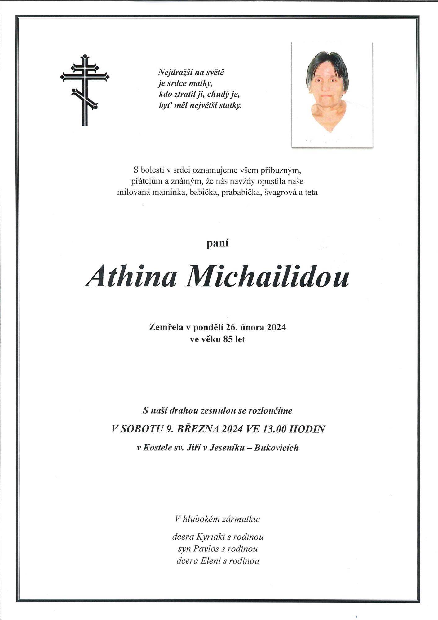 Smuteční oznámení | Pohřební služba Jeseník